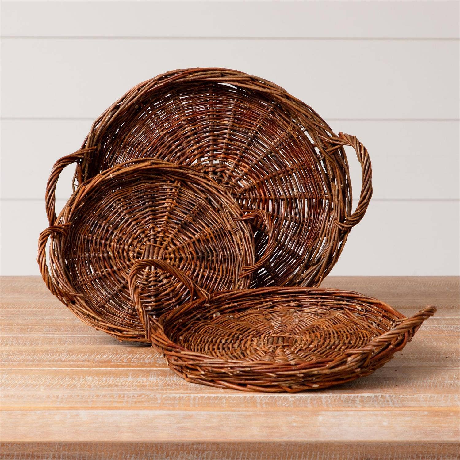 Round Willow Basket Trays – Mandy Spring Farm Nursery, Inc.