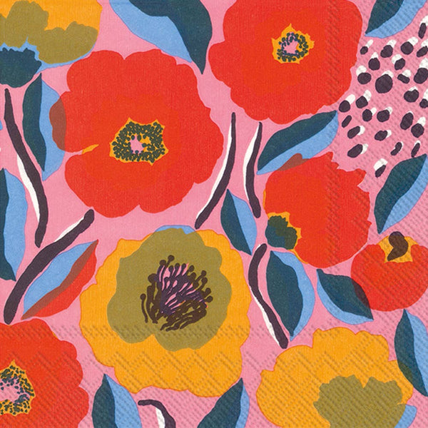 Paper Cocktail Napkins Marimekko Rosarium rose – Mandy Spring Farm ...