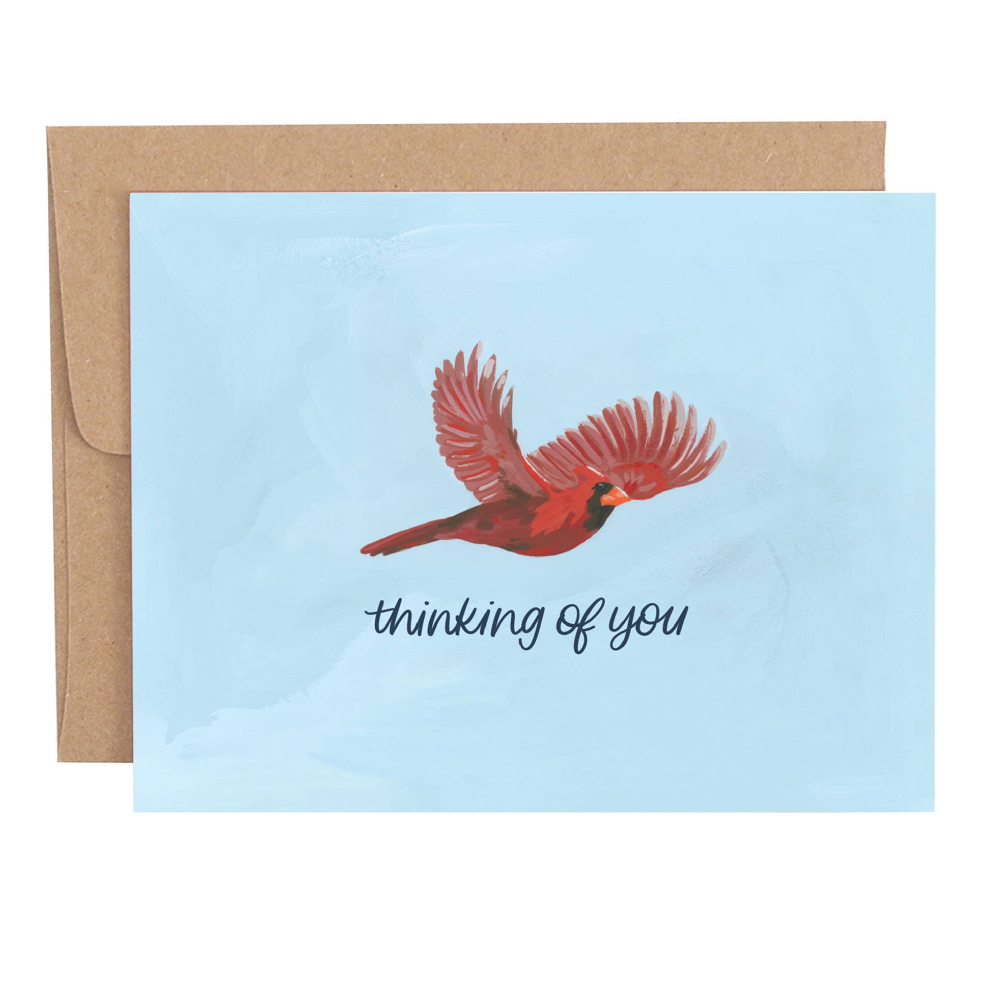 Thinking Of You Cardinal Bird Sympathy Greeting Card – Mandy Spring ...