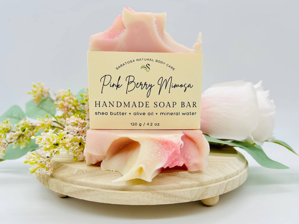 Pink Berry Mimosa Handmade Soap Bar VEGAN COLD PROCESS – Mandy Spring ...