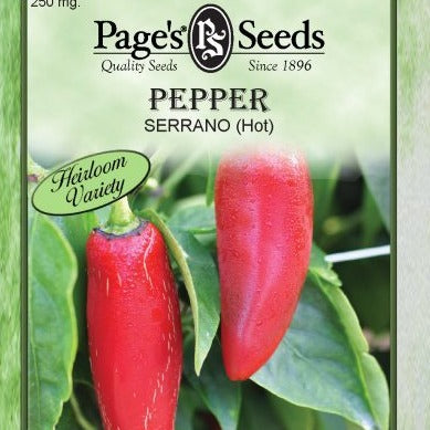 Pepper- Serrano Hot – Mandy Spring Farm Nursery, Inc.